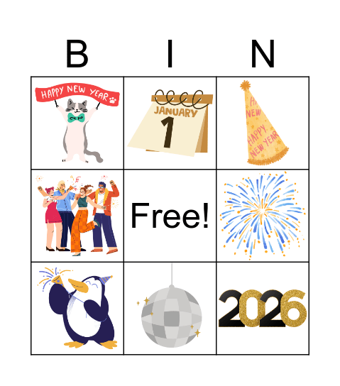 Happy "Noon" Year! Bingo Card