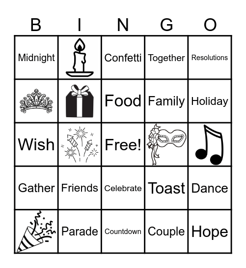 Crestview New Years Bingo Card
