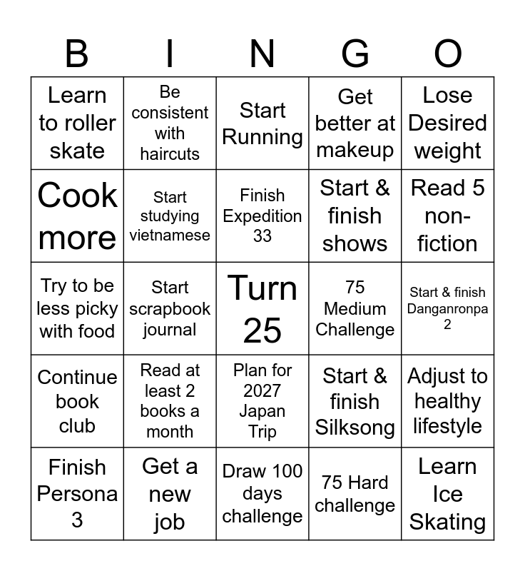 2026 Bungo Card Bingo Card