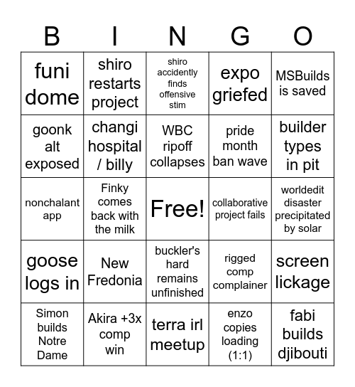 WBC 2026 Bingo Card