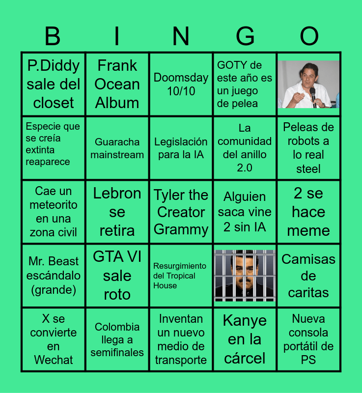 2016 Bingo Card Bingo Card