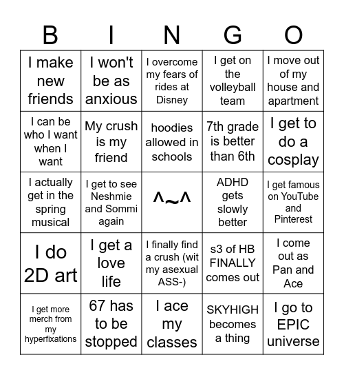 2026 BINGO CARD Bingo Card