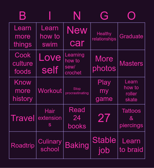 2026 NEW YEAR NEW MEH ! Bingo Card
