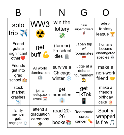 2026 Bingo Card