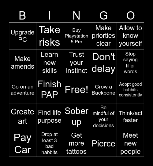 2026 Bingo Card