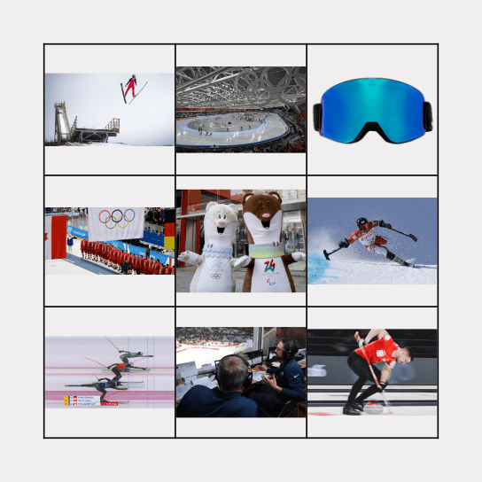 Winter Olympic Games 2026 Bingo Card