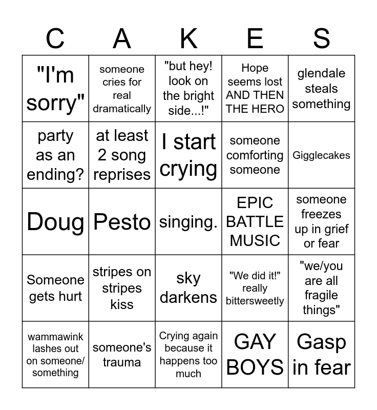 Centaurworld bingo card Bingo Card