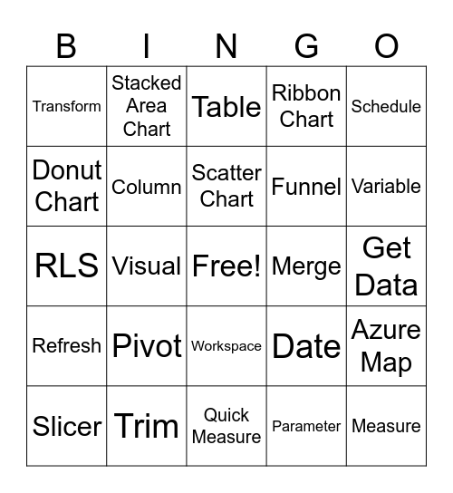 Power BI Bingo Card