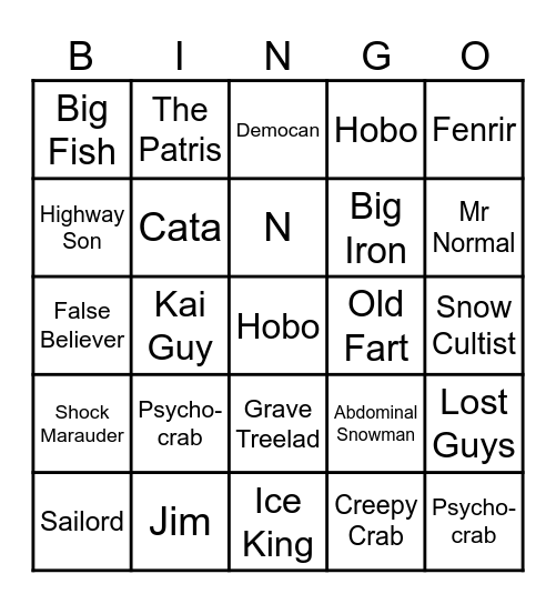 Pilgrammed Bingo (Column Ed.) Bingo Card