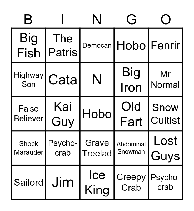 Pilgrammed Bingo (Column Ed.) Bingo Card