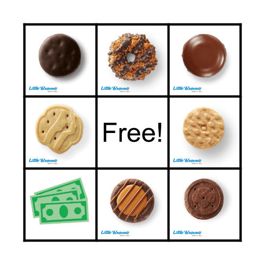 Cookie Bingo Card