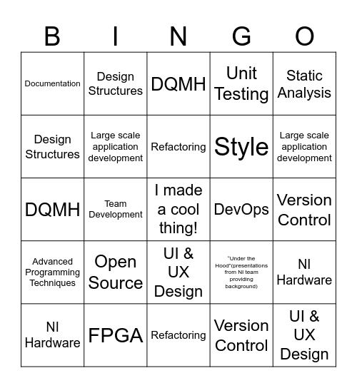 GDevCon 2026 Topics Bingo Card