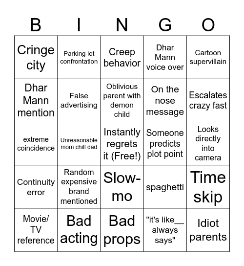 Dhar Mann Bingo AS Bingo Card
