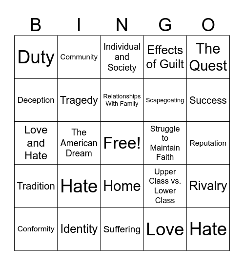 Bingo Card