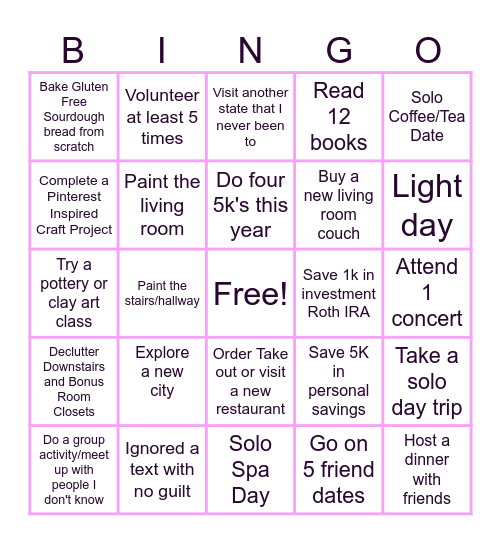 2026 Bingo Card Bingo Card