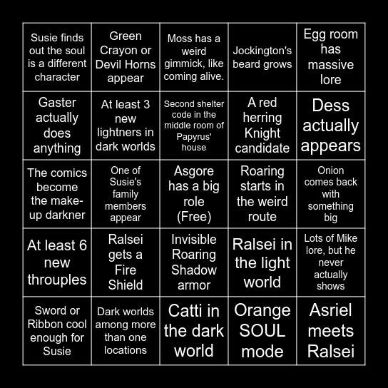 Ch 5 bingo Card
