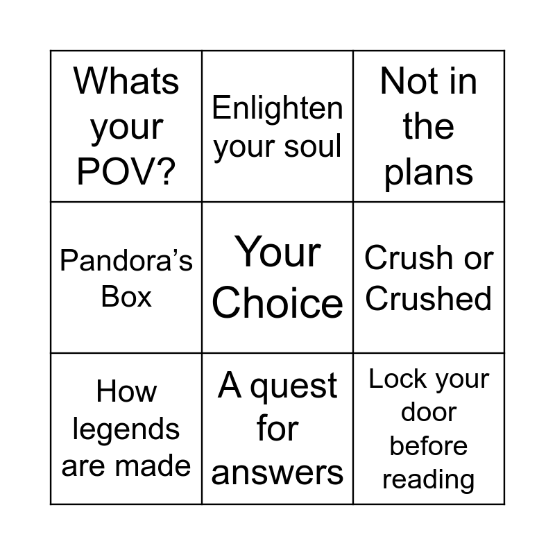 Tic-Tac-Flow Bingo Card