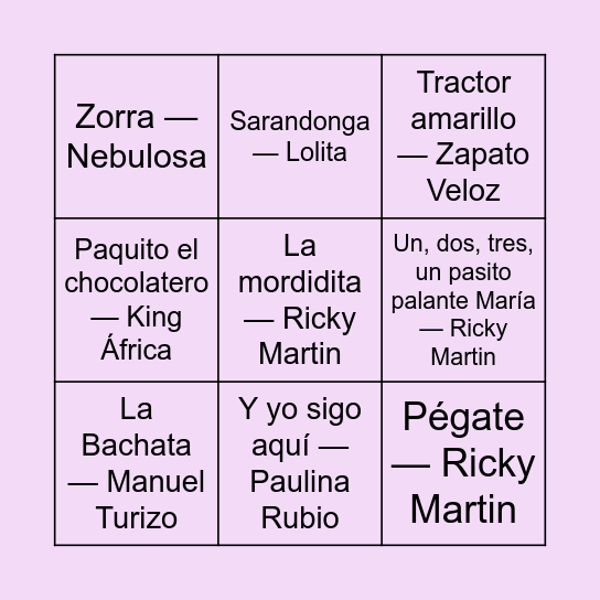 Bingo Card