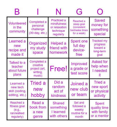 2025 BINGO Card