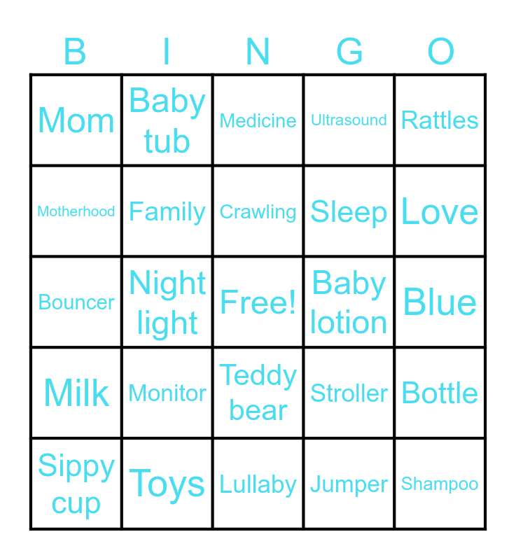 BABY SHOWER BINGO Card