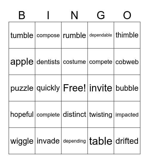 Review/CLE Bingo Card