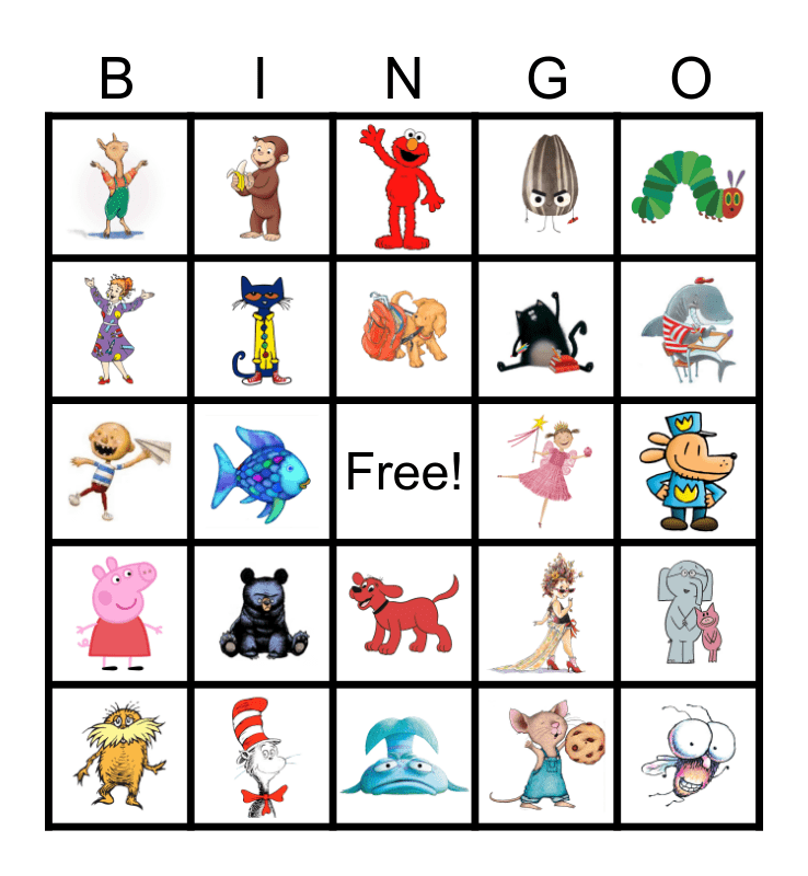 Character Bingo Card