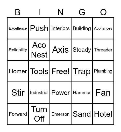 CBKPRO | NILFISK Bingo Card