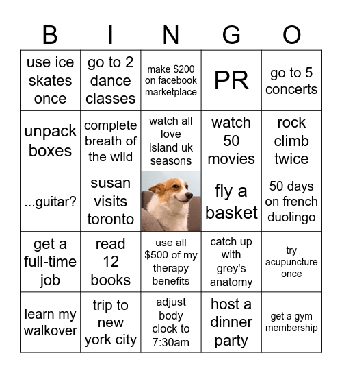 ash's bingo 2026 Bingo Card