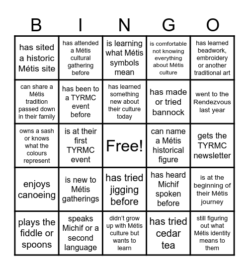 Find someone who... Bingo Card