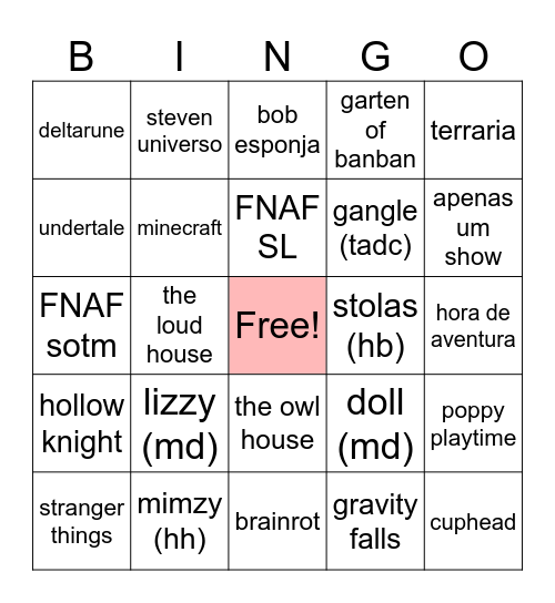 pony town pica dms Bingo Card