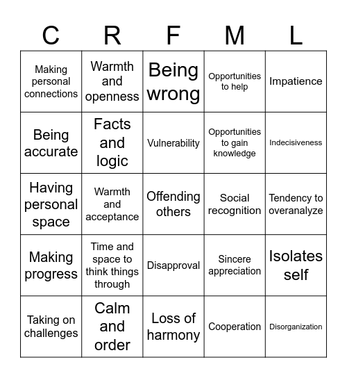 DISC STYLES Bingo Card