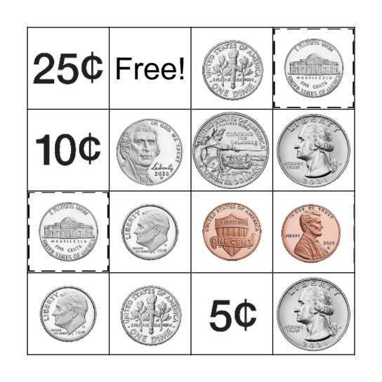 Coin Bingo Card