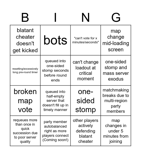 tf2 casual Bingo Card