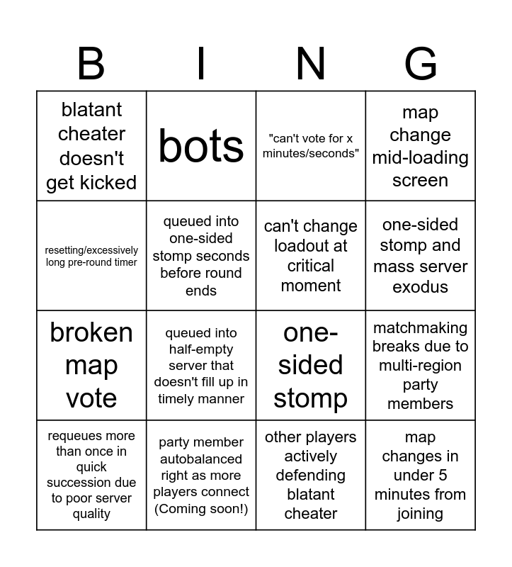 tf2 casual Bingo Card