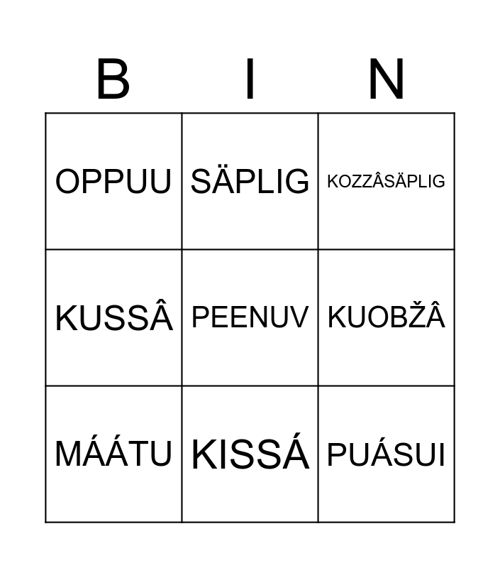 ELLEEH Bingo Card