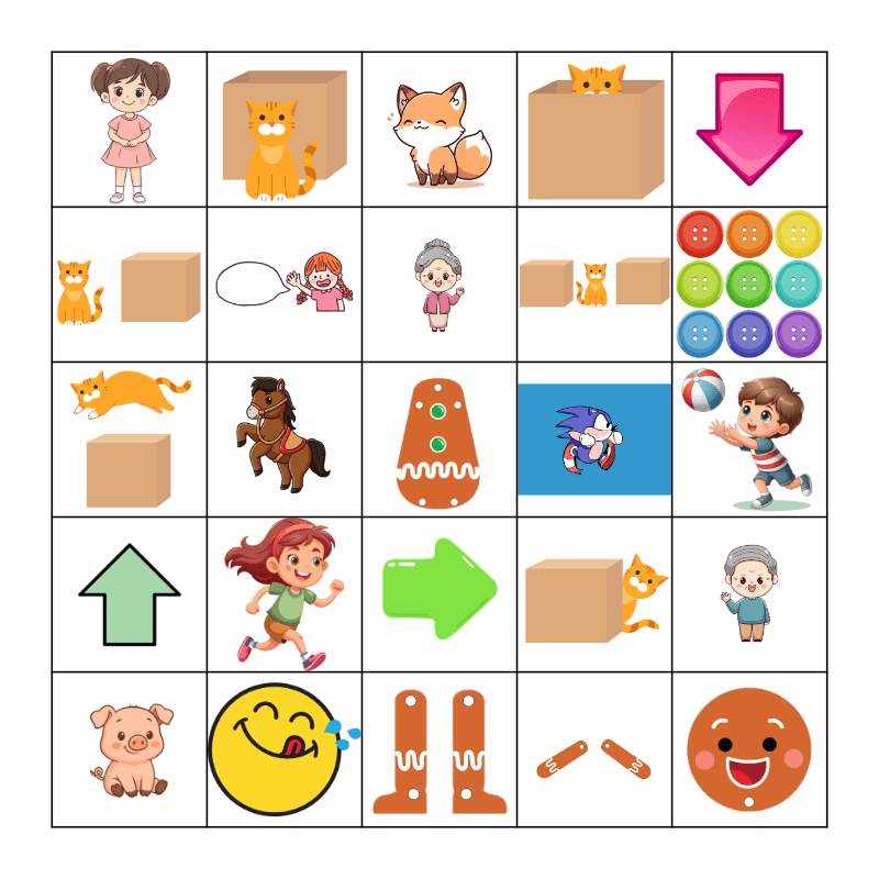 The Gingerbread Man Bingo Card
