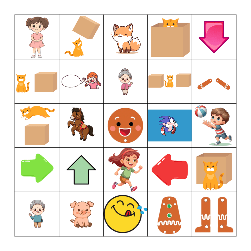 The Gingerbread Man Bingo Card