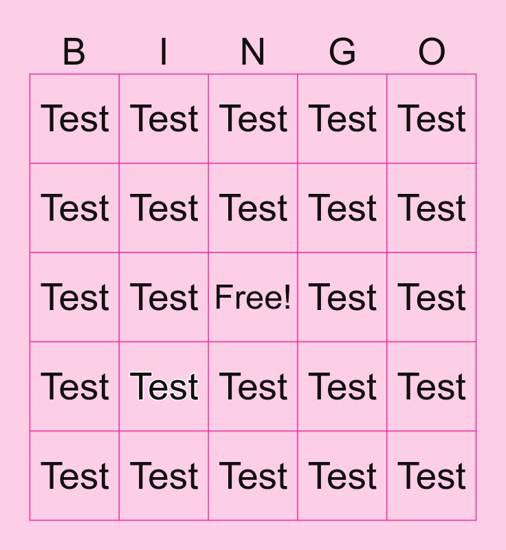 Dance Fit Studio Bingo Card