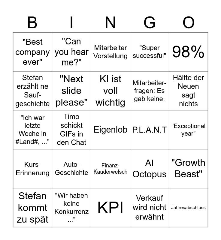 CC Bingo Card