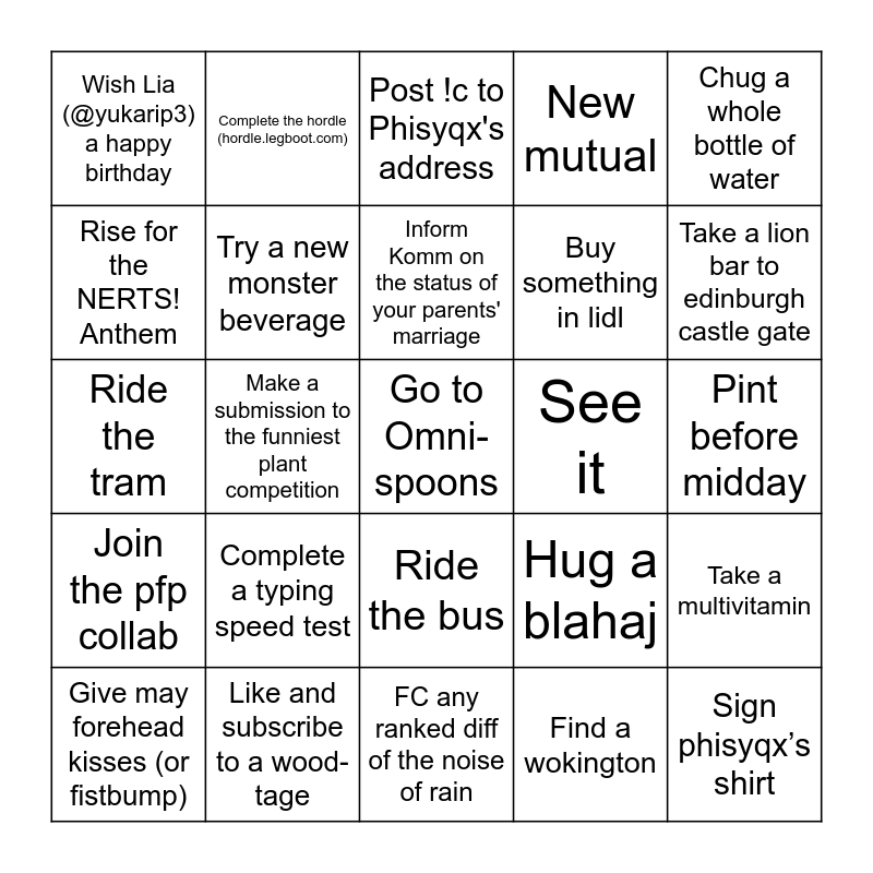 Bingo Card
