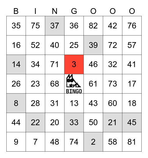 with_red_3 Bingo Card