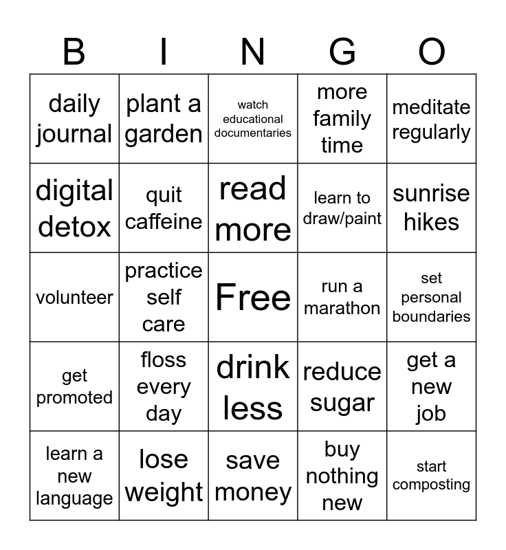 BINGO Card