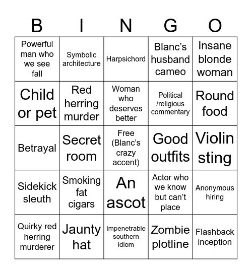 Wake Up Dead Man Bingo Card