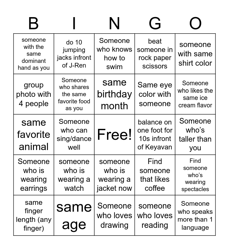 Bingo Card