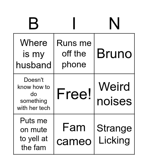 Elsa on FT Bingo Card