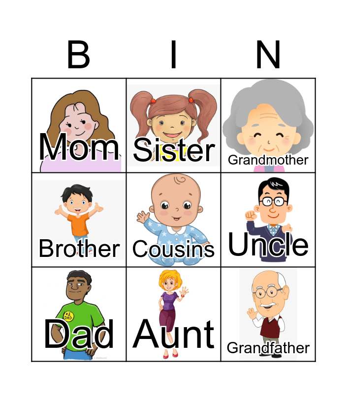 FAMILY Bingo Card