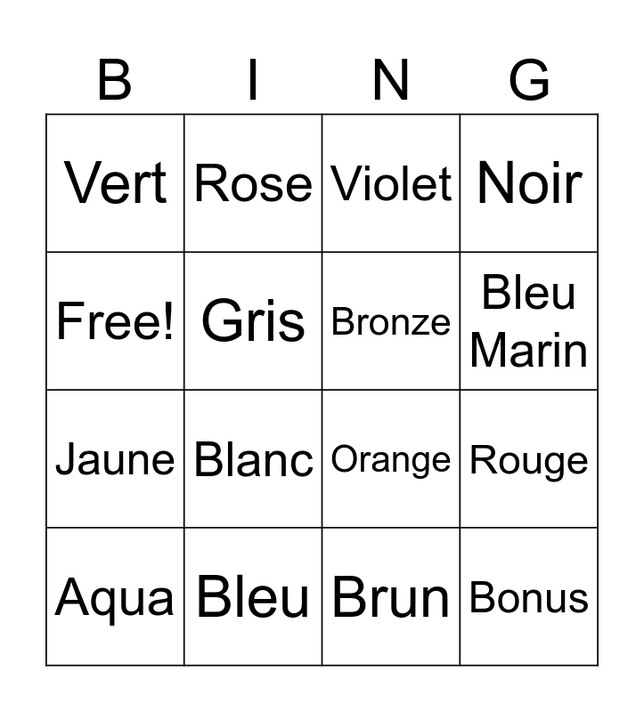 LOTTO Bingo Card