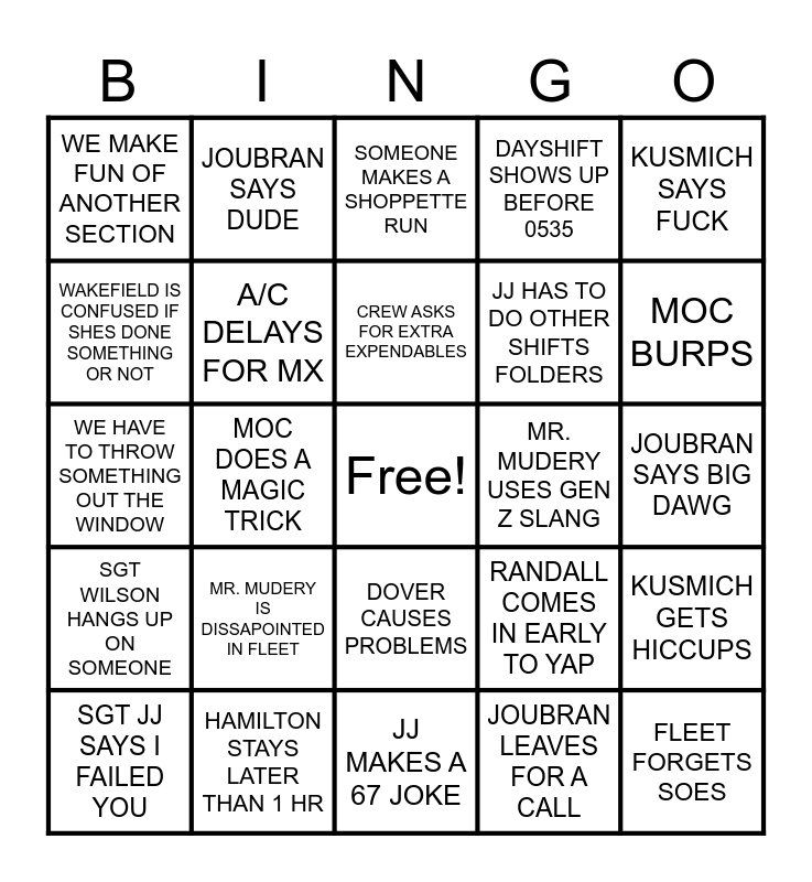 ATOC Bingo Card
